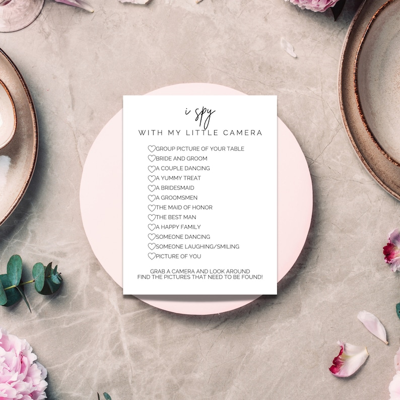 Printable Wedding Kids Activity I Spy Wedding Game Photo - Etsy