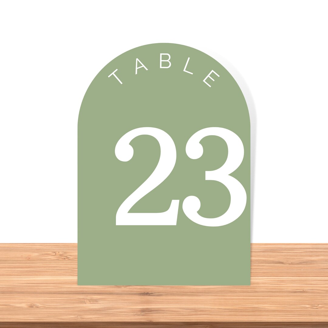 DIY Table Numbers - Arch Table Numbers - Sage Wedding Decor - Wedding ...