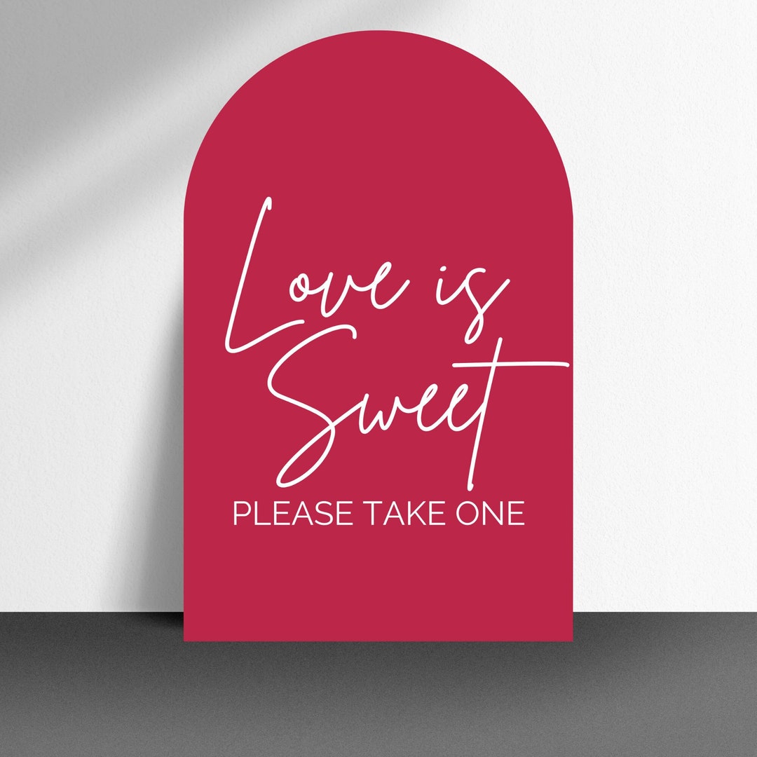 Love is Sweet Sign - Dessert Table Sign - Bridal Shower Poster ...
