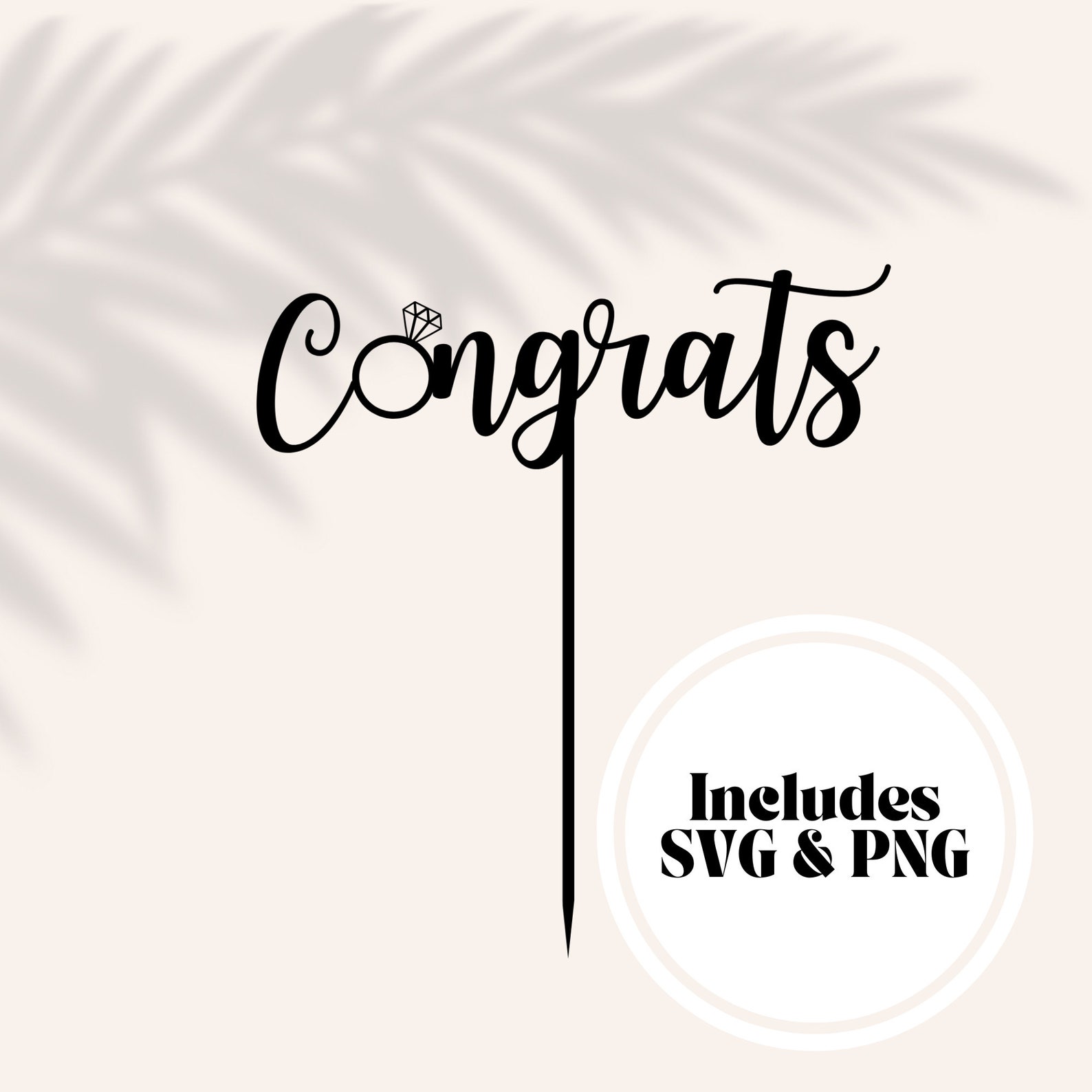 Cake Topper Svg, Congrats Svg, Engaged Cake Topper Svg, Engagement Cake ...