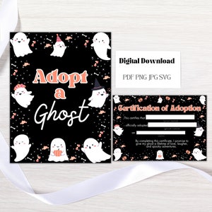 Pet Ghost - Adopt a Ghost - Halloween Activities - Fall Bridal Shower ...