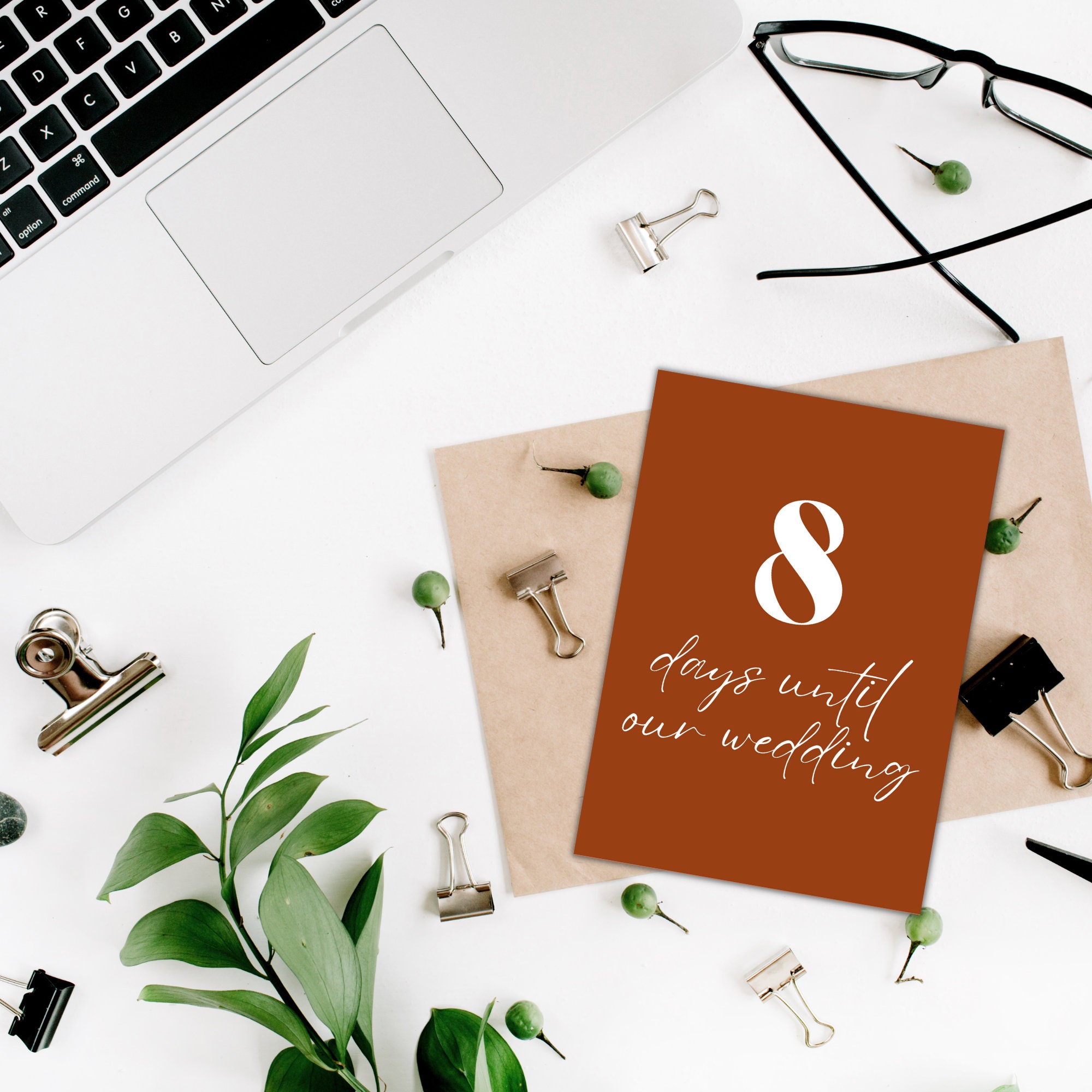 Wedding Countdown Countdown to Wedding Days Until Wedding Printable ...