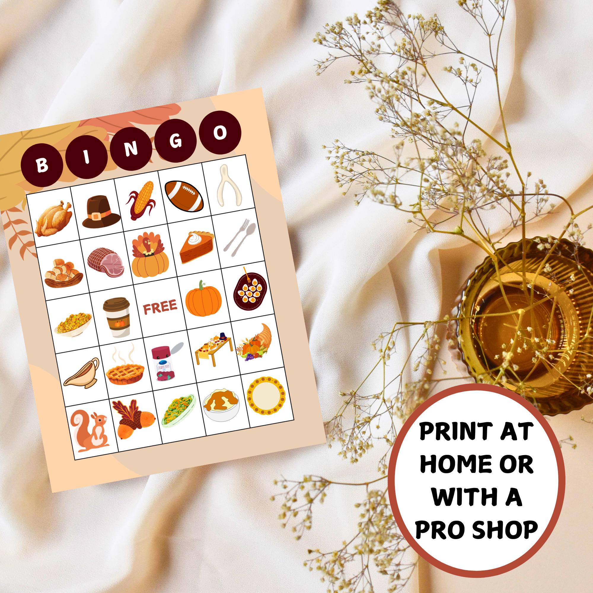 Thanksgiving Turkey Bingo Game: Printable Family Fun (instant Download ...