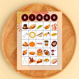 Thanksgiving Turkey Bingo Game Fun & Easy Printable Game Cards for ...