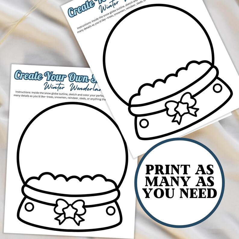Create Your Own Snow Globe Printable Activity – Fun Winter Wonderland ...