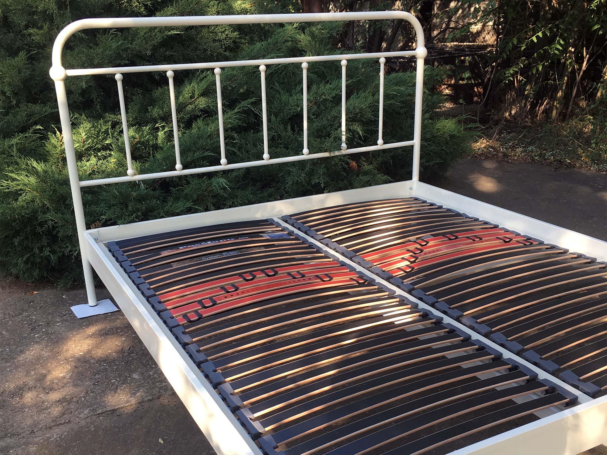 Simple Metal Bed-custom-made in All Sizes, Elastic Beech Slats Embedded ...