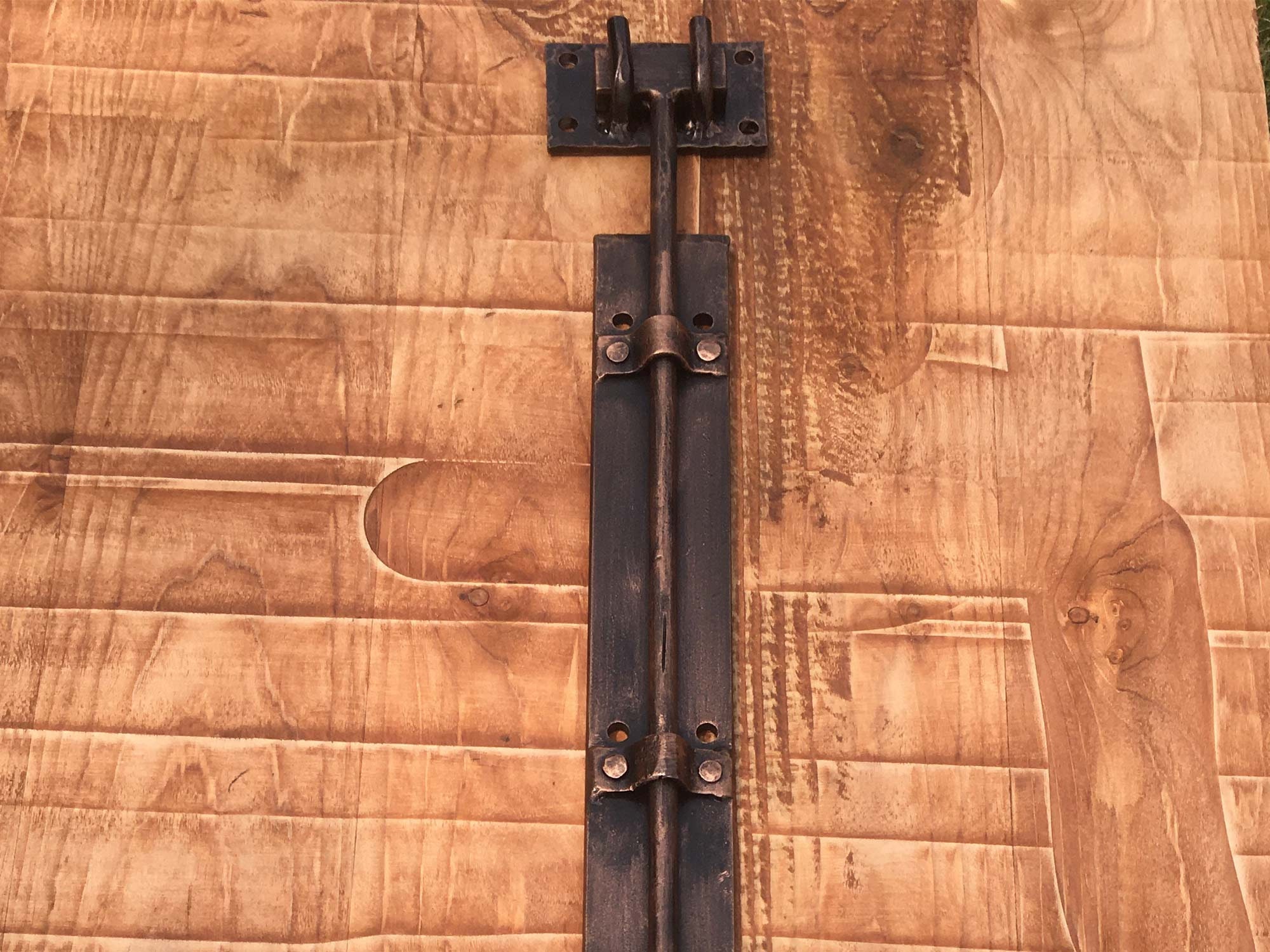 35 Steel Gate Latch, Wrought Iron Upper Door Latch, Rustic Gate ...