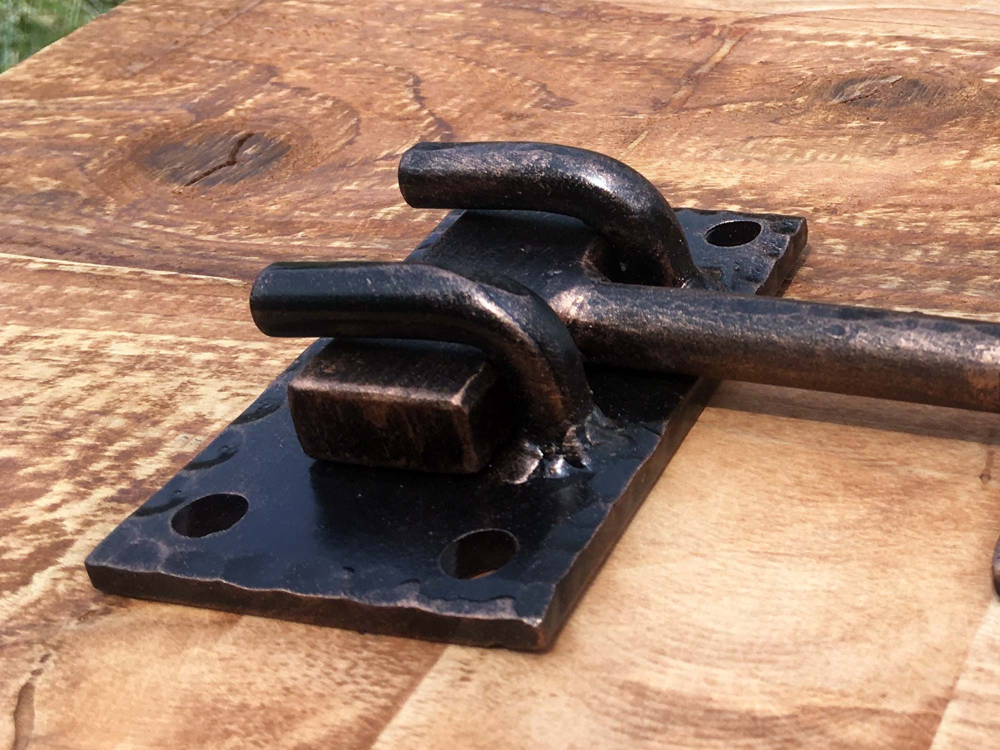 35 Steel Gate Latch, Wrought Iron Upper Door Latch, Rustic Gate ...