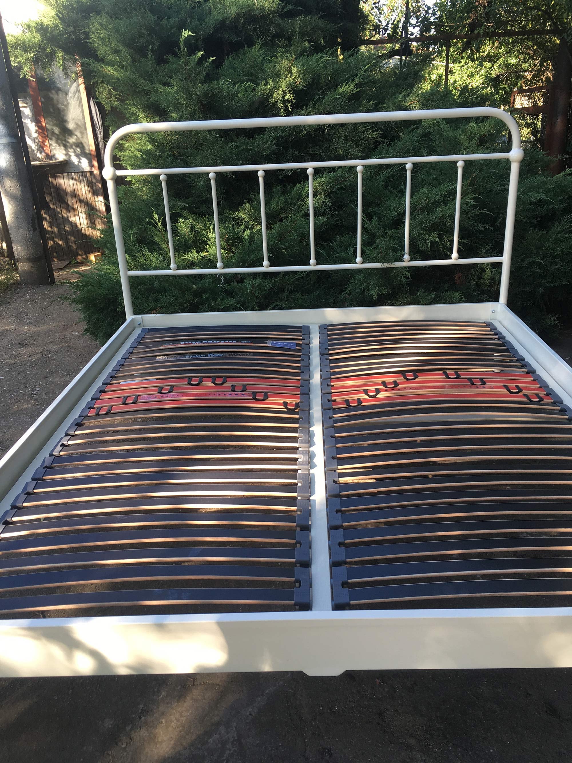 Simple Metal Bed-custom-made in All Sizes, Elastic Beech Slats Embedded ...