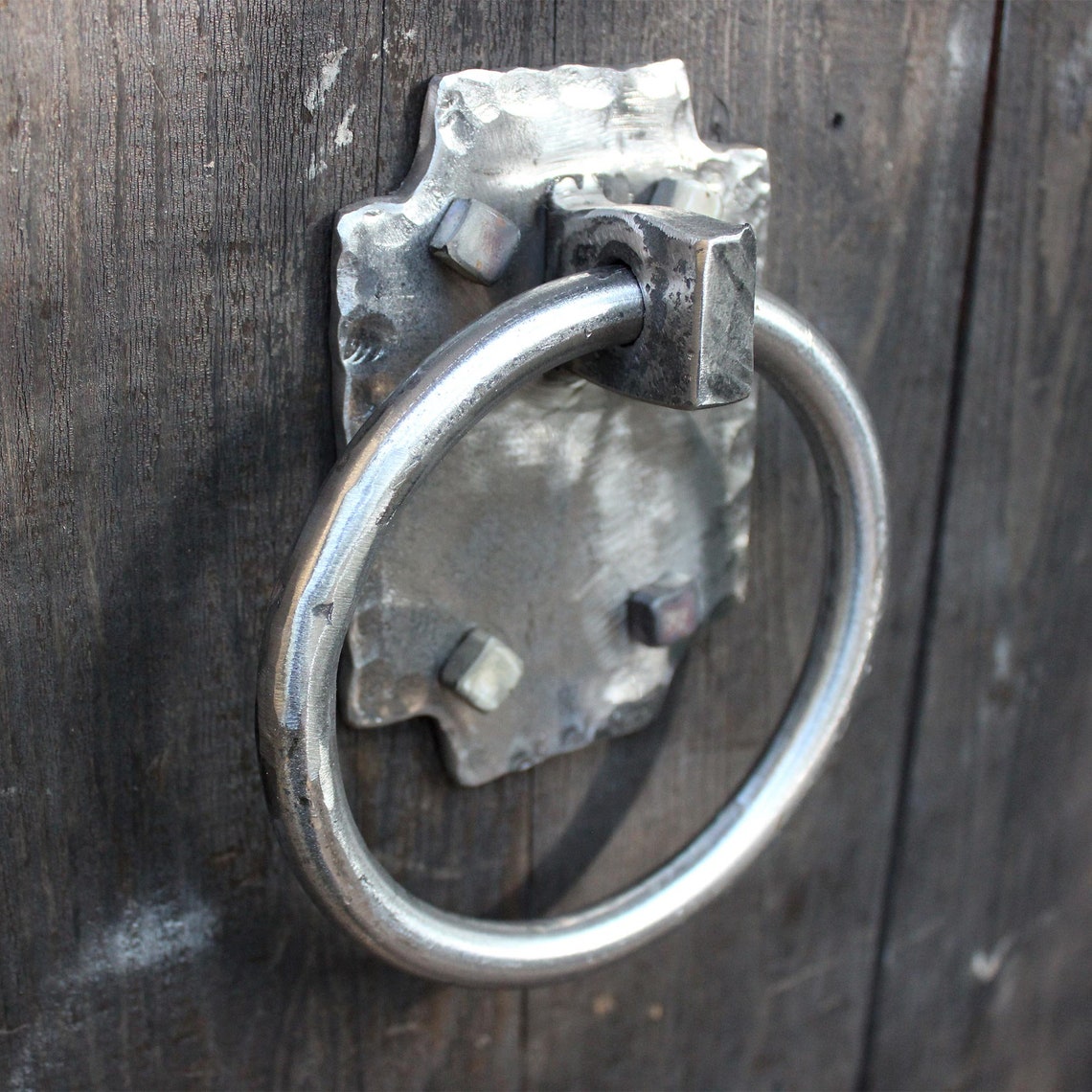 5.5" Diameter Hand Forged Ring Handles, Door Pull, Door Knocker - Etsy