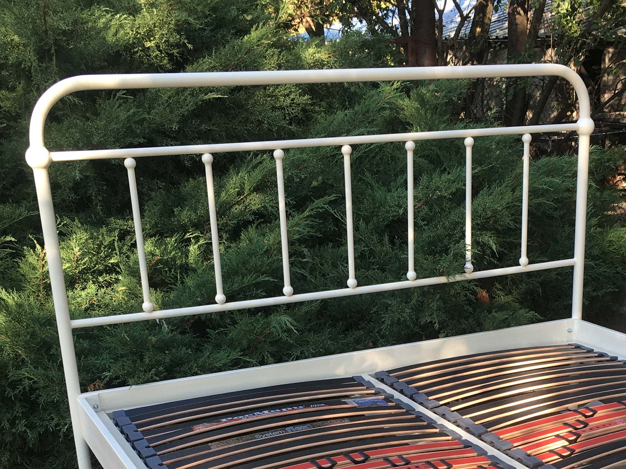 Simple Metal Bed-custom-made in All Sizes Elastic Beech Slats - Etsy