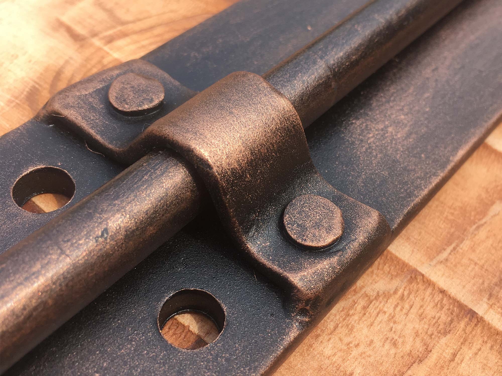 35 Steel Gate Latch, Wrought Iron Upper Door Latch, Rustic Gate ...