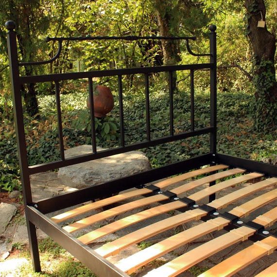 Wrought iron bed frame king store