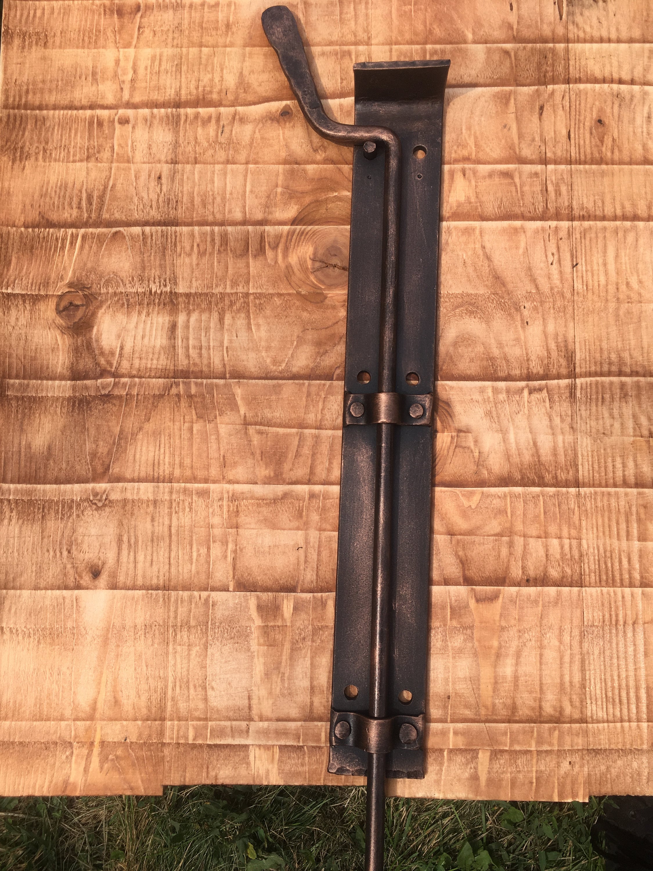 Hand Forged Wrought Iron Gate Latch: Rustic Steel Door Hardware (17 ...