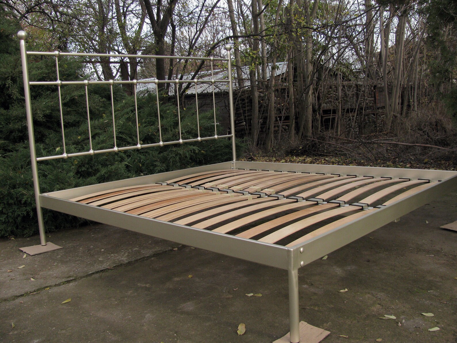 Wrought Iron Bed, Simple Metal Bed, Minimalist Metal Bed, Industrial ...