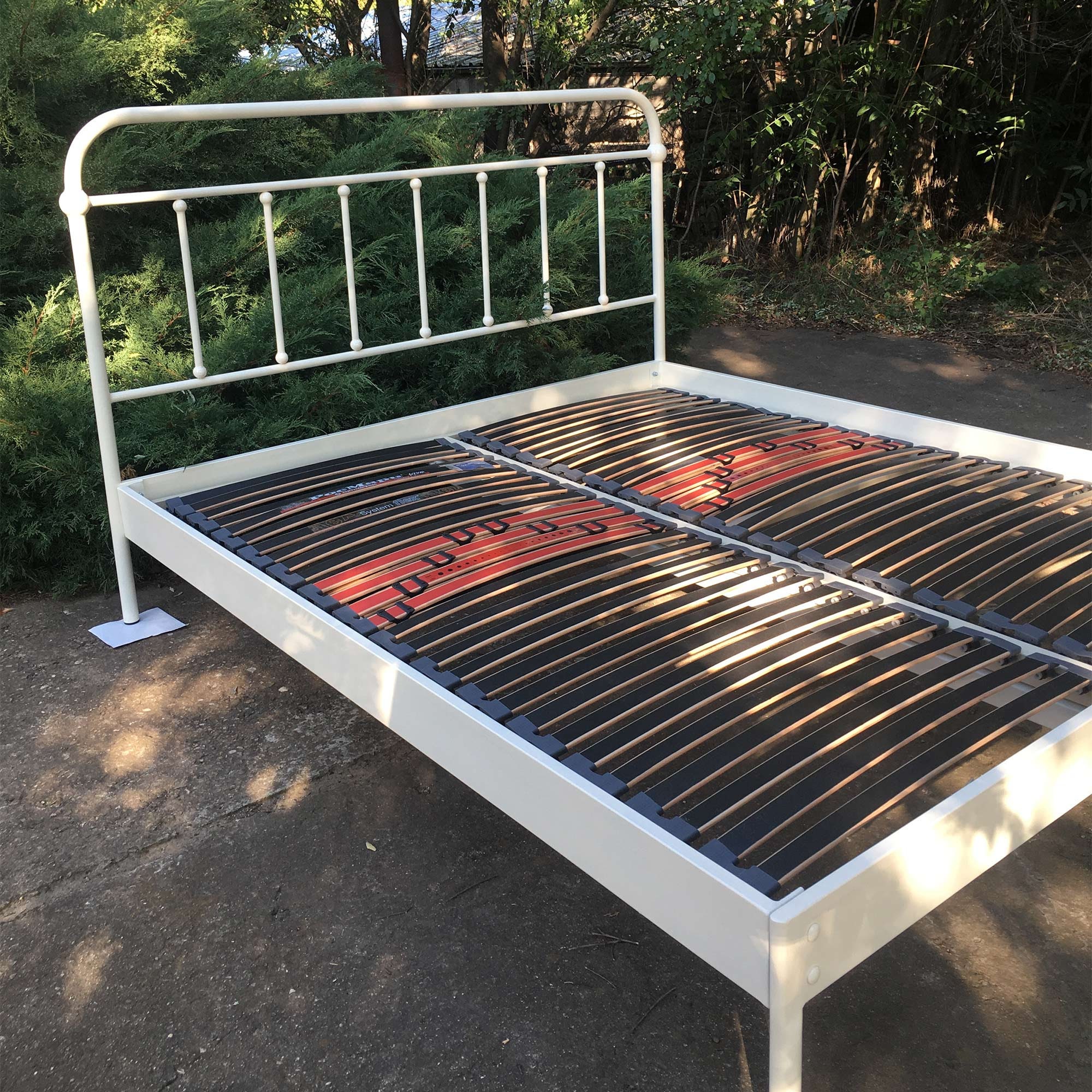 Simple Metal Bed-custom-made in All Sizes, Elastic Beech Slats Embedded ...