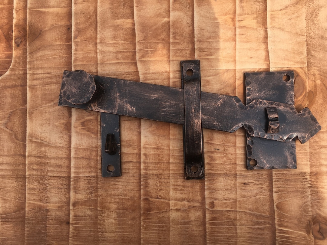 12"5 Gate Latch, Wrought Iron Door Latch, Rustic Gate Hardware - Etsy