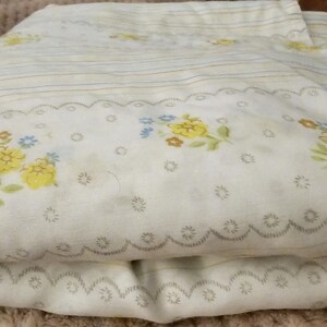 Vintage Thomaston Full/double Floral and Stripe Flat Sheet - Etsy