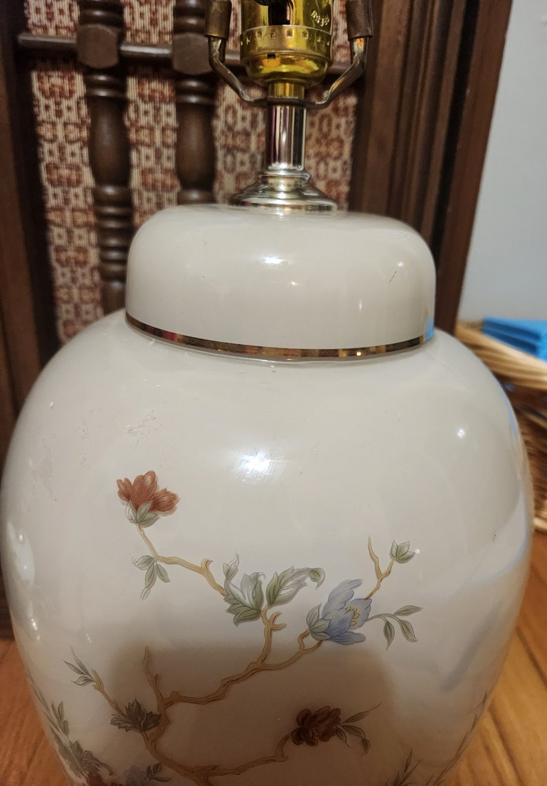 ALSY Vintage Ginger Jar Glass Lamp - Etsy