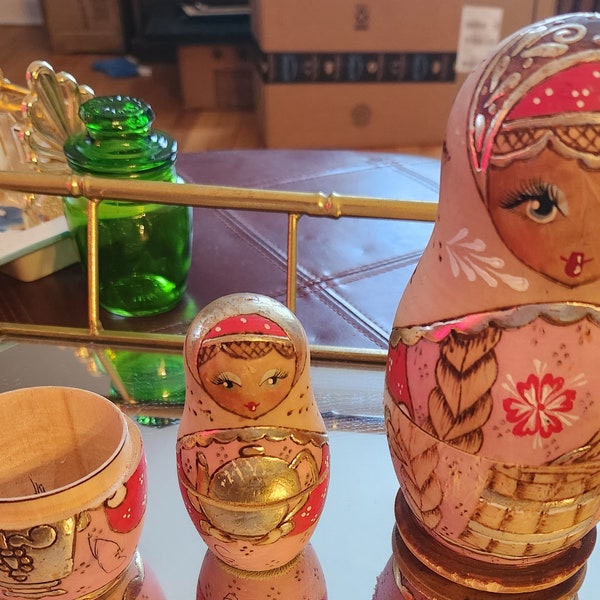 Signed Vintage Russian Nesting Dolls - Etsy