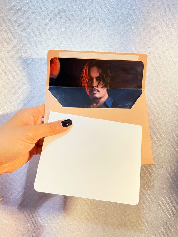 Johnny Depp Envelope Blank Card - Etsy