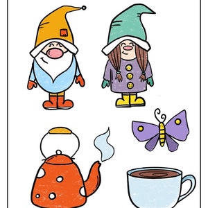 Printable Play Set, Gnome Play Set, Gnome, Pretend Play, Play Set, Kids ...