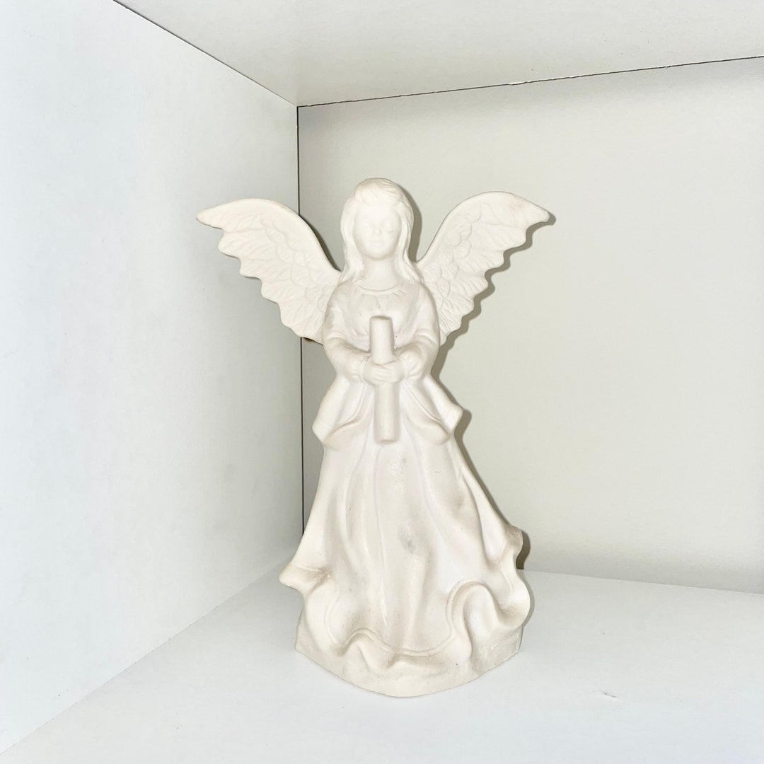 Ready to Paint Ceramic Angel Statue Figurine Bisque Christmas Holiday ...