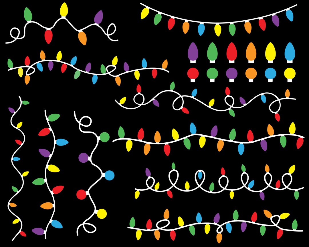 Christmas Light Svg, Christmas Lights, Light Strand, String Lights Svg ...