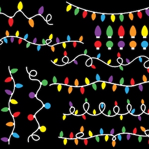 Christmas Light Svg, Christmas Lights, Light Strand, String Lights Svg ...