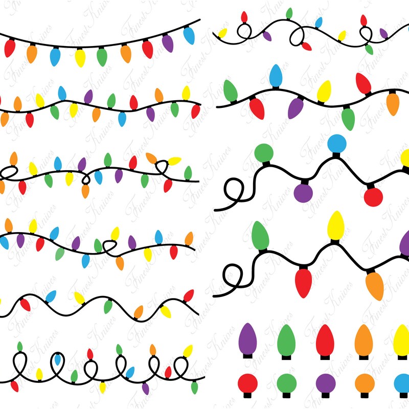 Christmas Lights Svg - Etsy