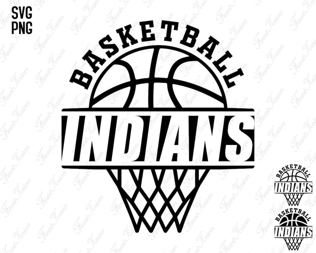 Indians Basketball Svg, Basketball Team, Indians Svg, Basketball Ball ...