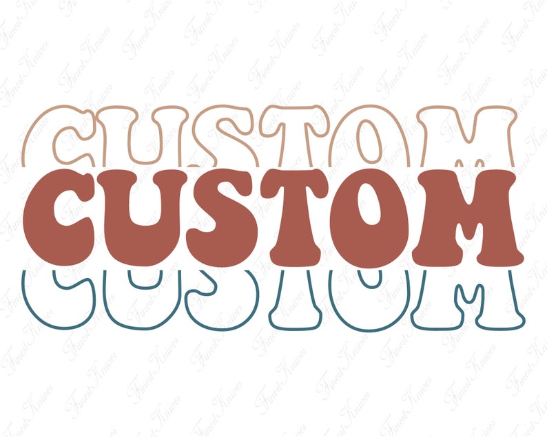 Custom Wavy Letters Svg Stacked Wavy Letters Custom Order - Etsy
