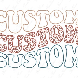 Custom Wavy Letters Svg, Stacked Wavy Letters, Custom Order Svg, Wavy ...