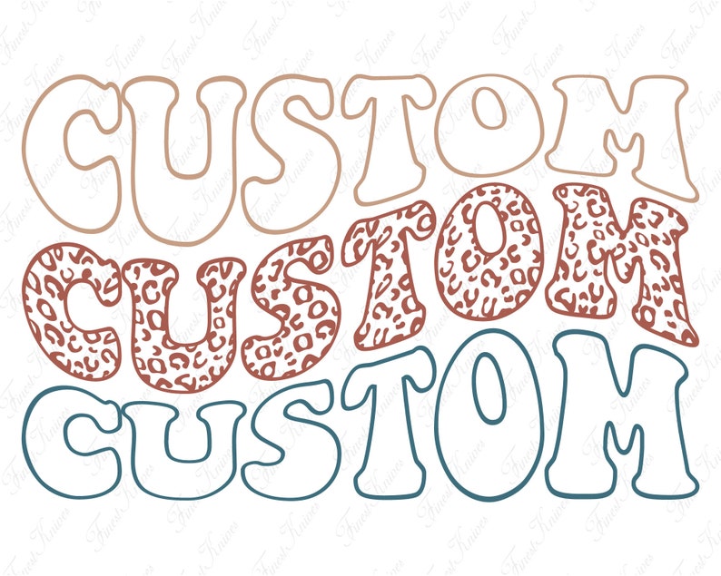 Custom Wavy Letters Svg Stacked Wavy Letters Custom Order - Etsy