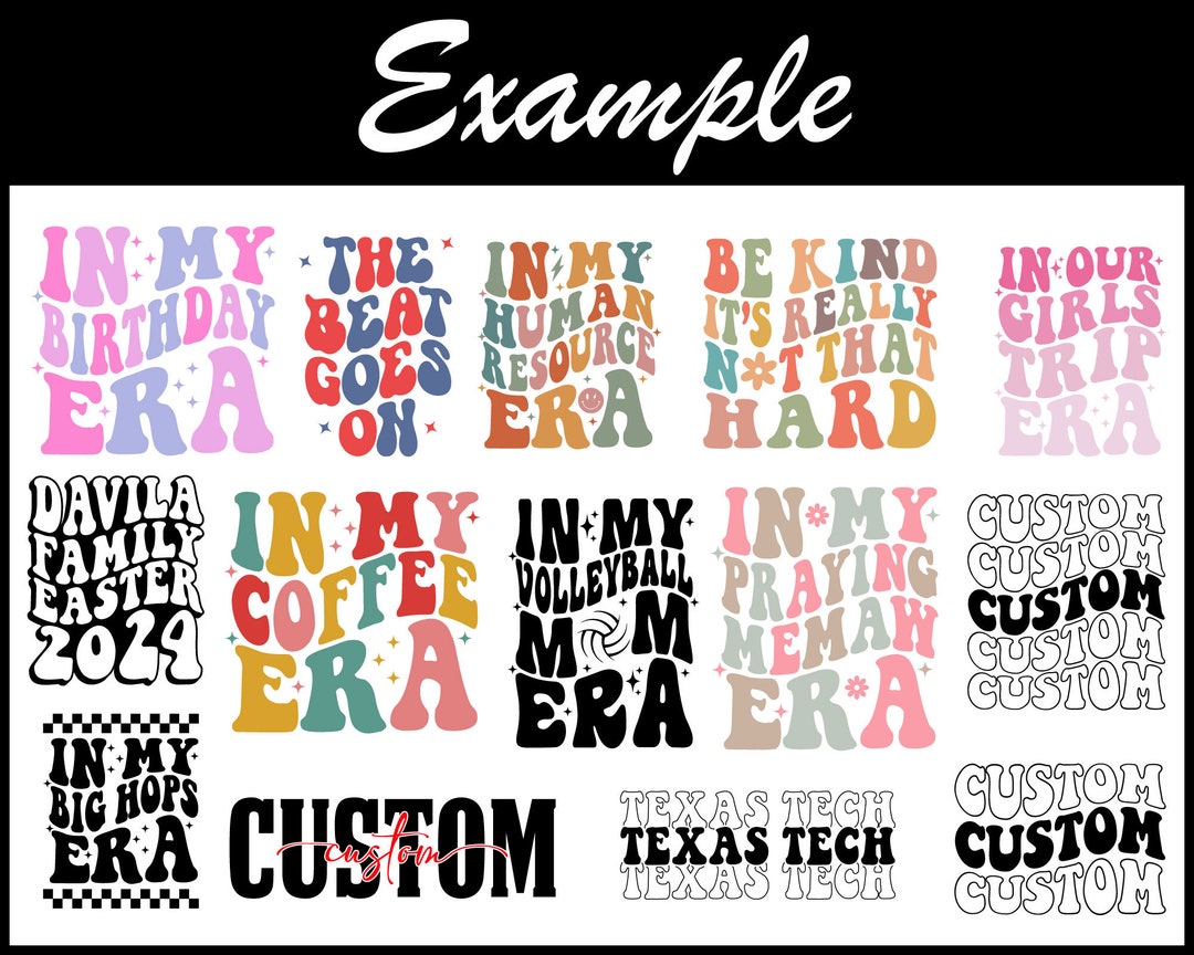 In My Personalized Era Svg Png, in My Custom Era PNG, in My Era SVG ...