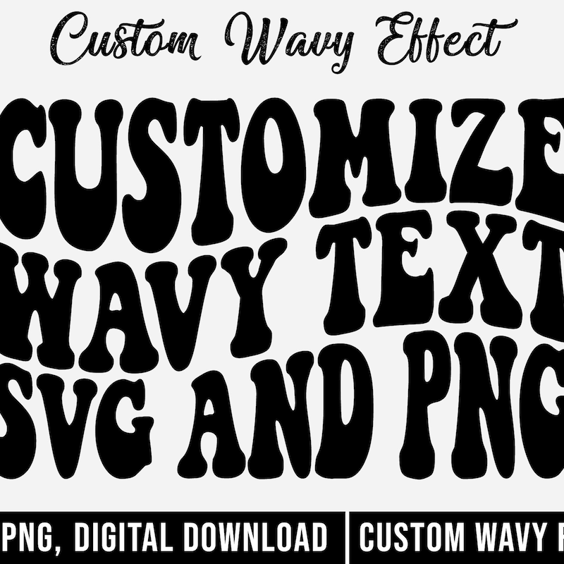 Wavy Text Canva Template - Etsy
