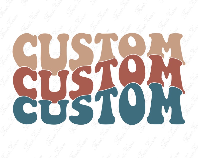 Custom Wavy Letters Svg Stacked Wavy Letters Custom Order - Etsy