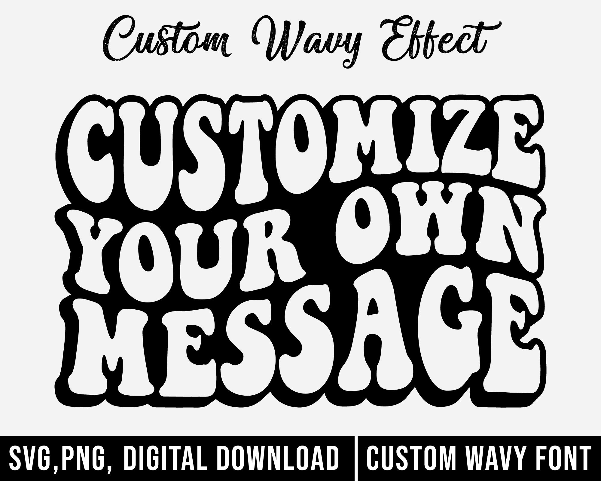 Custom Wavy Text Svg Custom Wavy Letters Svg Custom Wavy - Etsy UK