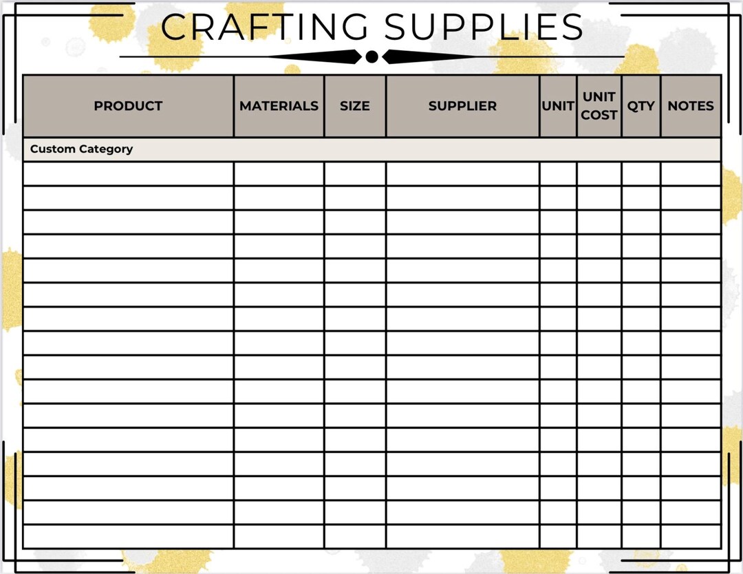 Editable Crafting Supplies Template | Canva Template + Printable PDF ...
