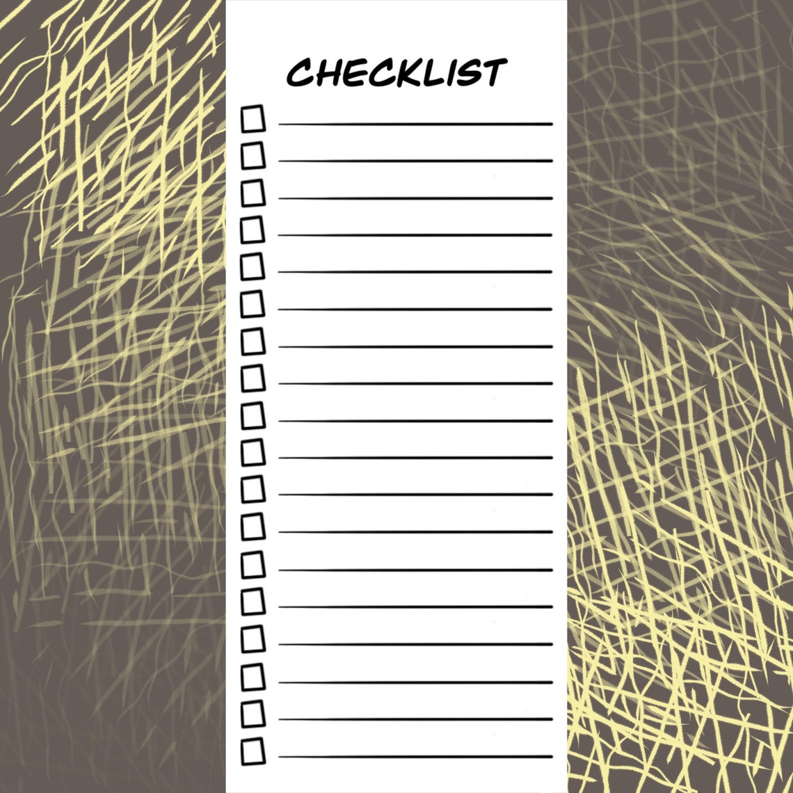 Minimalist Blank Checklist Printable PDF Simple & Minimalistic Design ...