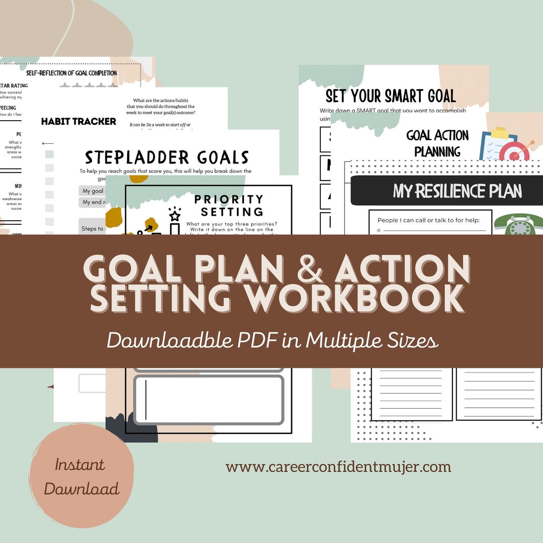 Goal Planning Workbook Digital Etsy