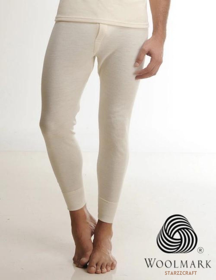 Merino Wool Men Pants, Thermal Underwear, Wool Pants, Leggings, Waffle ...