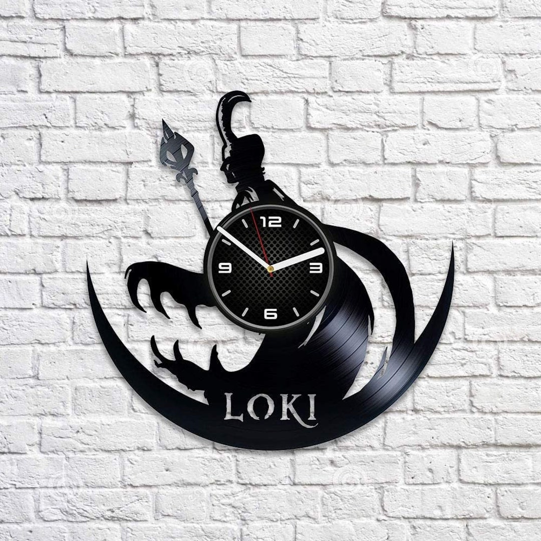 Marvel Character Vinyl Record Large Wall Clock Lokis Room Decor ...