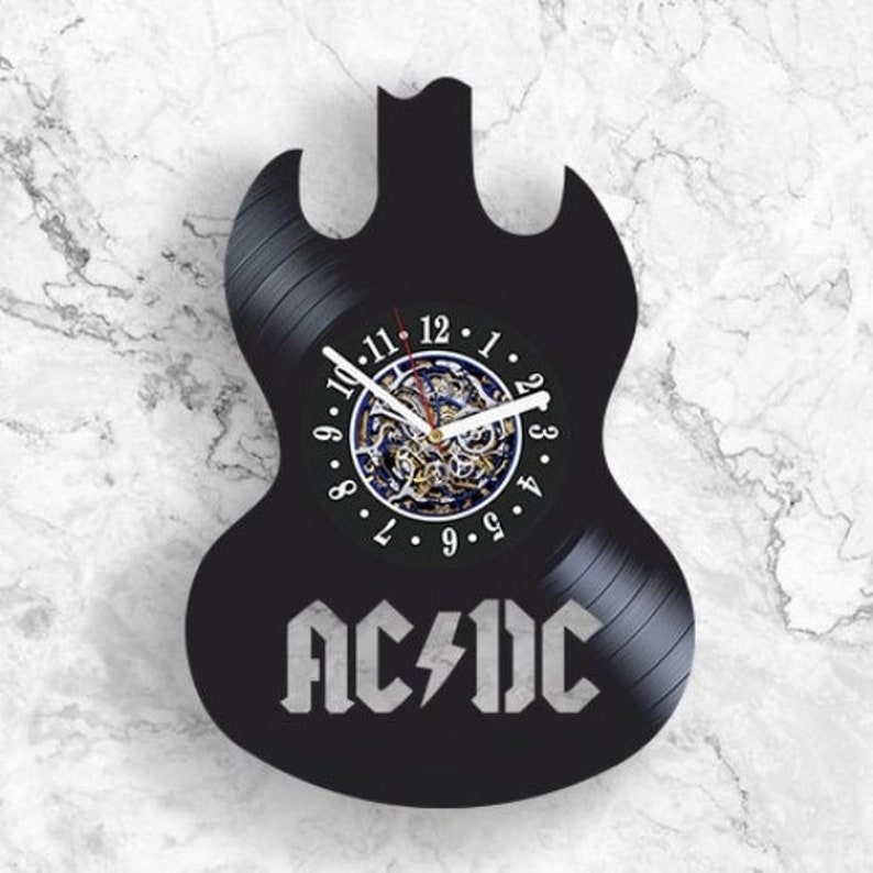 AC DC Vinyl Record Wall Clock Music Lover Home Decor Rock - Etsy
