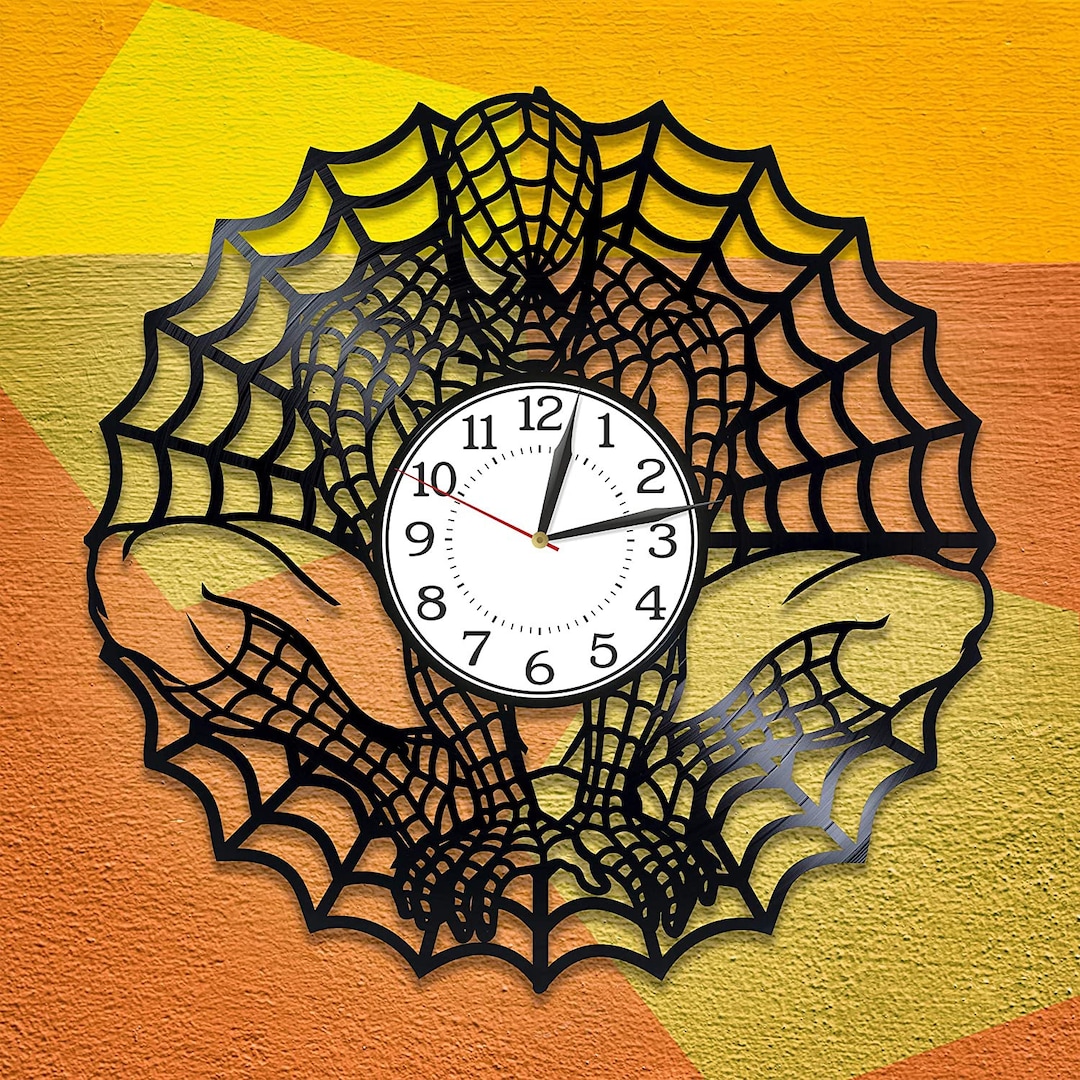 Spider-man Vinyl Record Black Wall Clock Superhero Room Decor Marvel ...