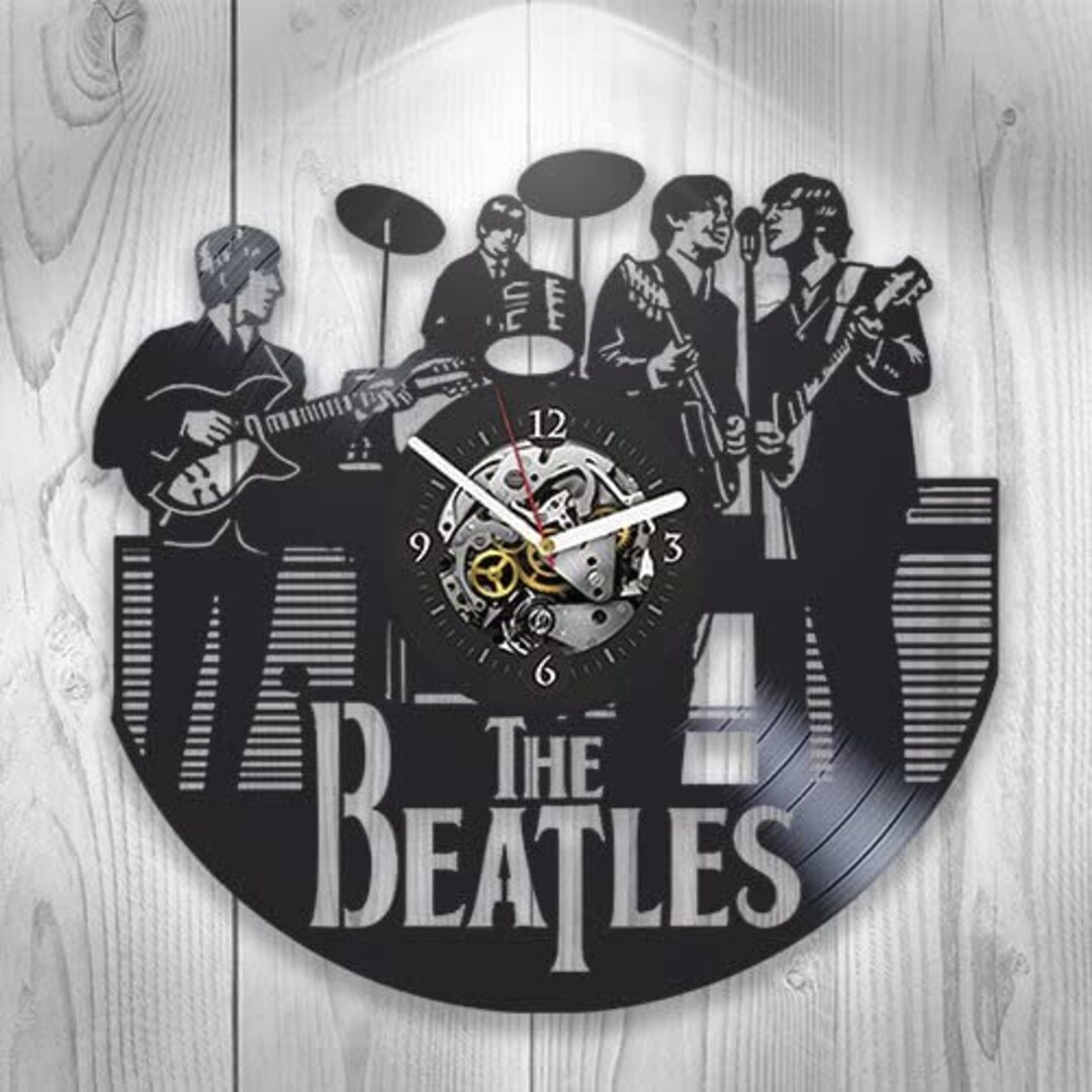 The Beatles Vinyl Record Wall Clock Rock Music Room Decor the Beatles ...