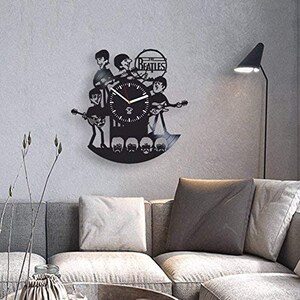 Rock Band Vinyl Record Cute Wall Clock Rock Music Fans Creative Decor ...