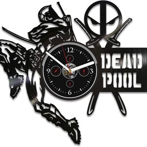 Deadpool Vinyl Record Large Wall Clock Marvels Artwork Cool Decor for ...