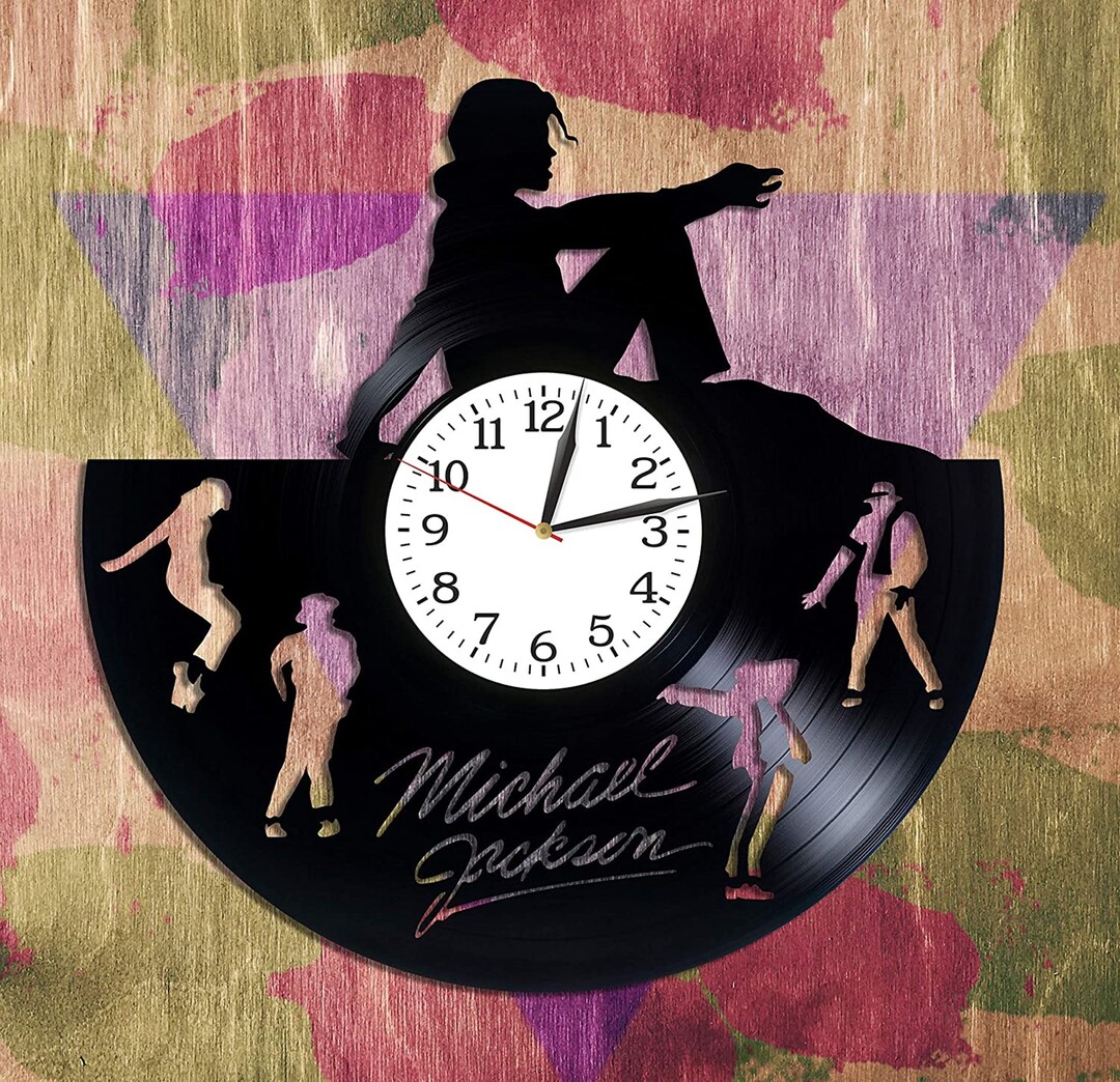 Michael Jackson Vinyl Record Large Wall Clock King of Pop Minimalist ...