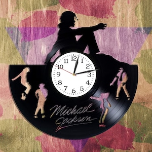 Michael Jackson Vinyl Record Large Wall Clock King of Pop Minimalist ...